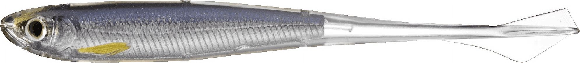 LiveTarget ICT Ghost Tail Minnow- Drop Shot, 5", 3.04 oz, Silver/Smoke ...