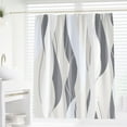 LivebyCare Geometric Shower Curtain, Abstract Shower Curtain Striped ...