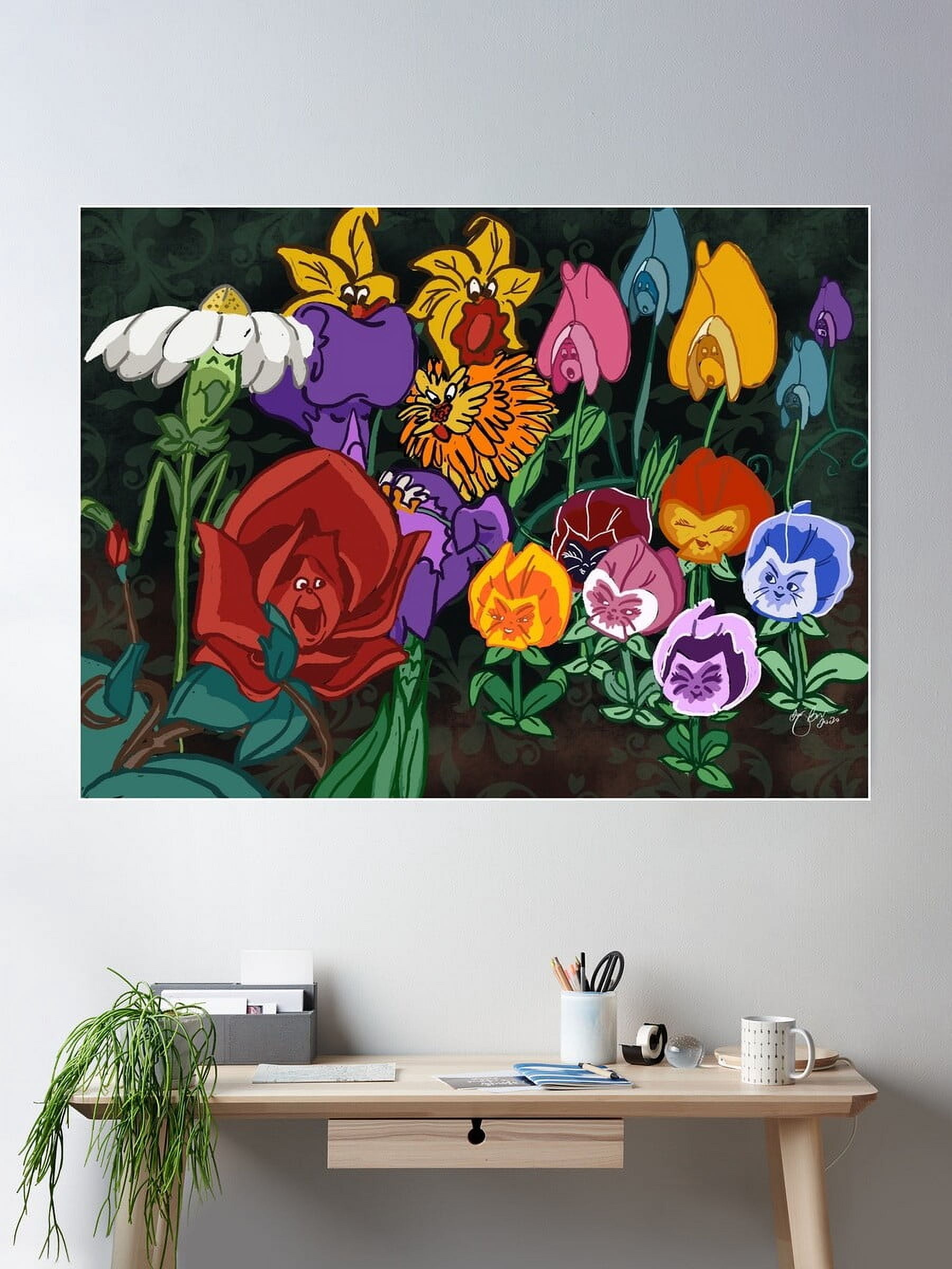Lively Garden Poster Wall Art, Modern Wall Decor For Living Room ...