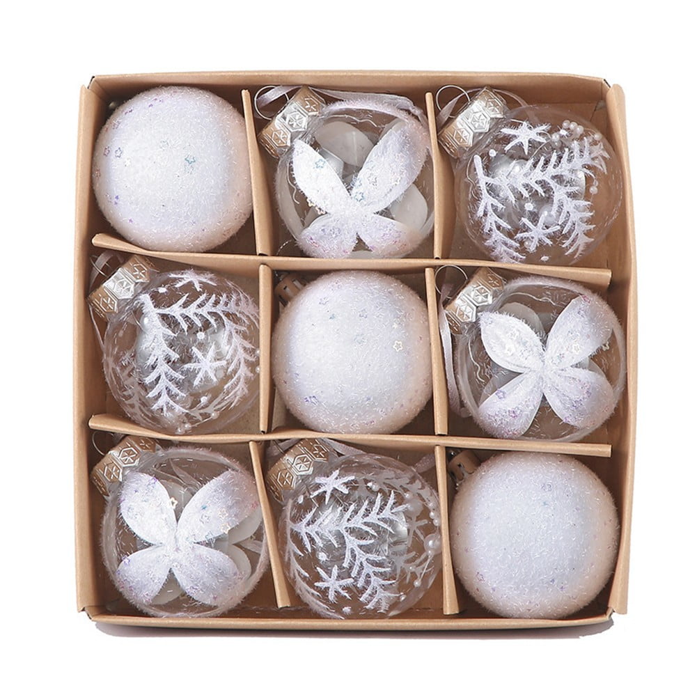 Lively Holiday Display Nine Charming Six Centimeter Clear And White ...