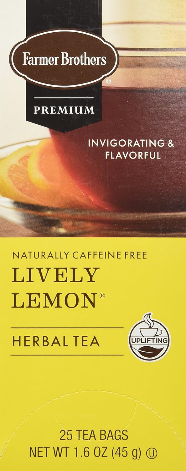 Lively Lemon Tea- Caffeine Free, 25 bags - Walmart.com