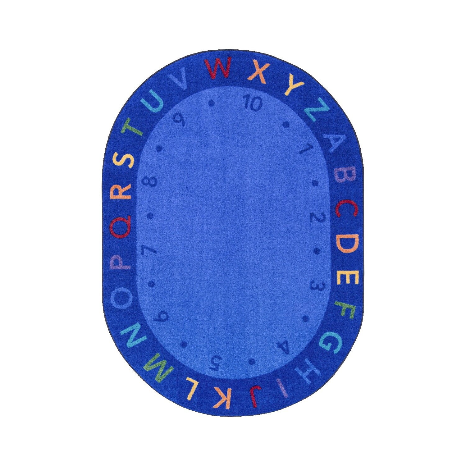 Lively Letters 7'8" x 10'9" Oval Area Rug In Color Multi - Walmart.com