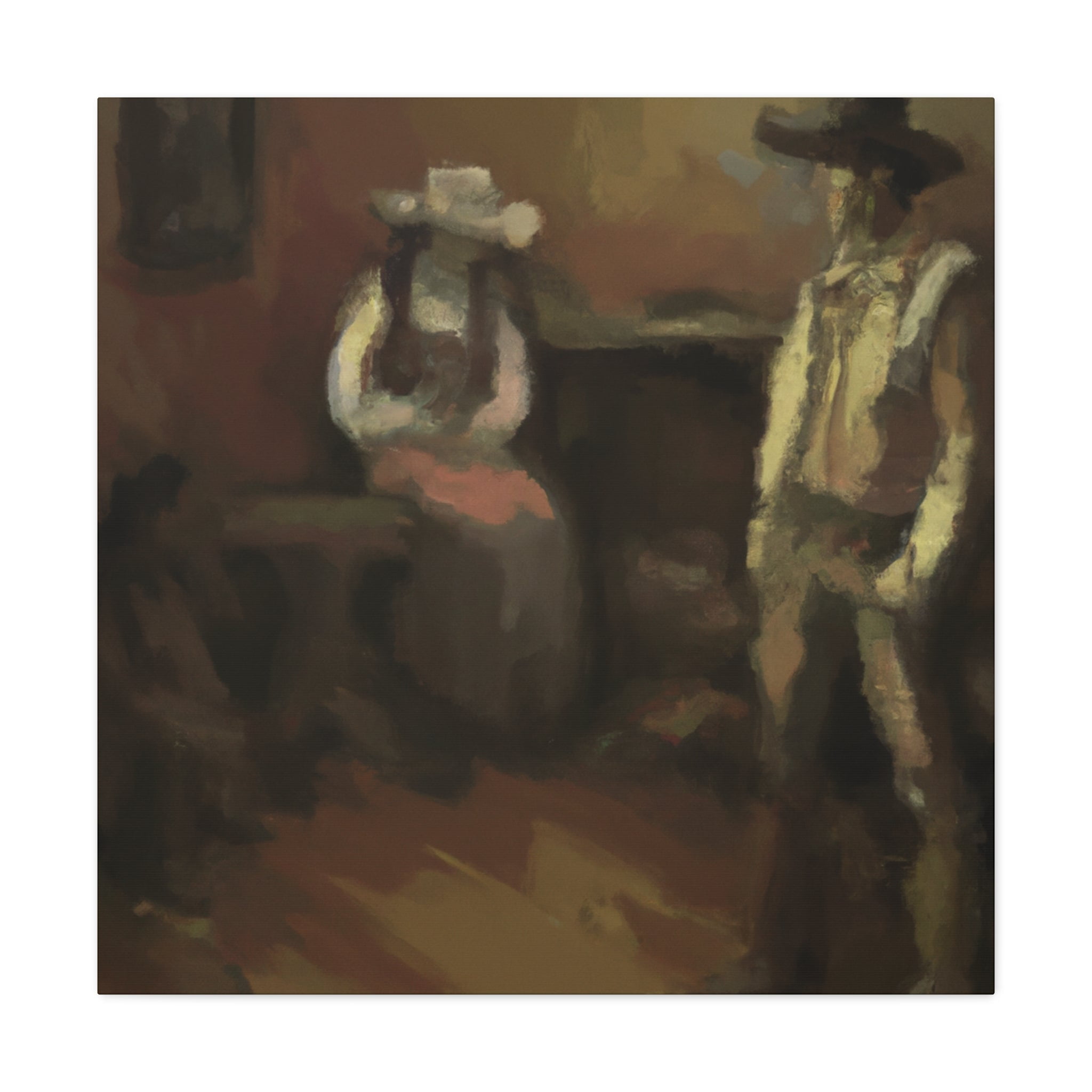 Lively Saloon Scene - Canvas - Walmart.com