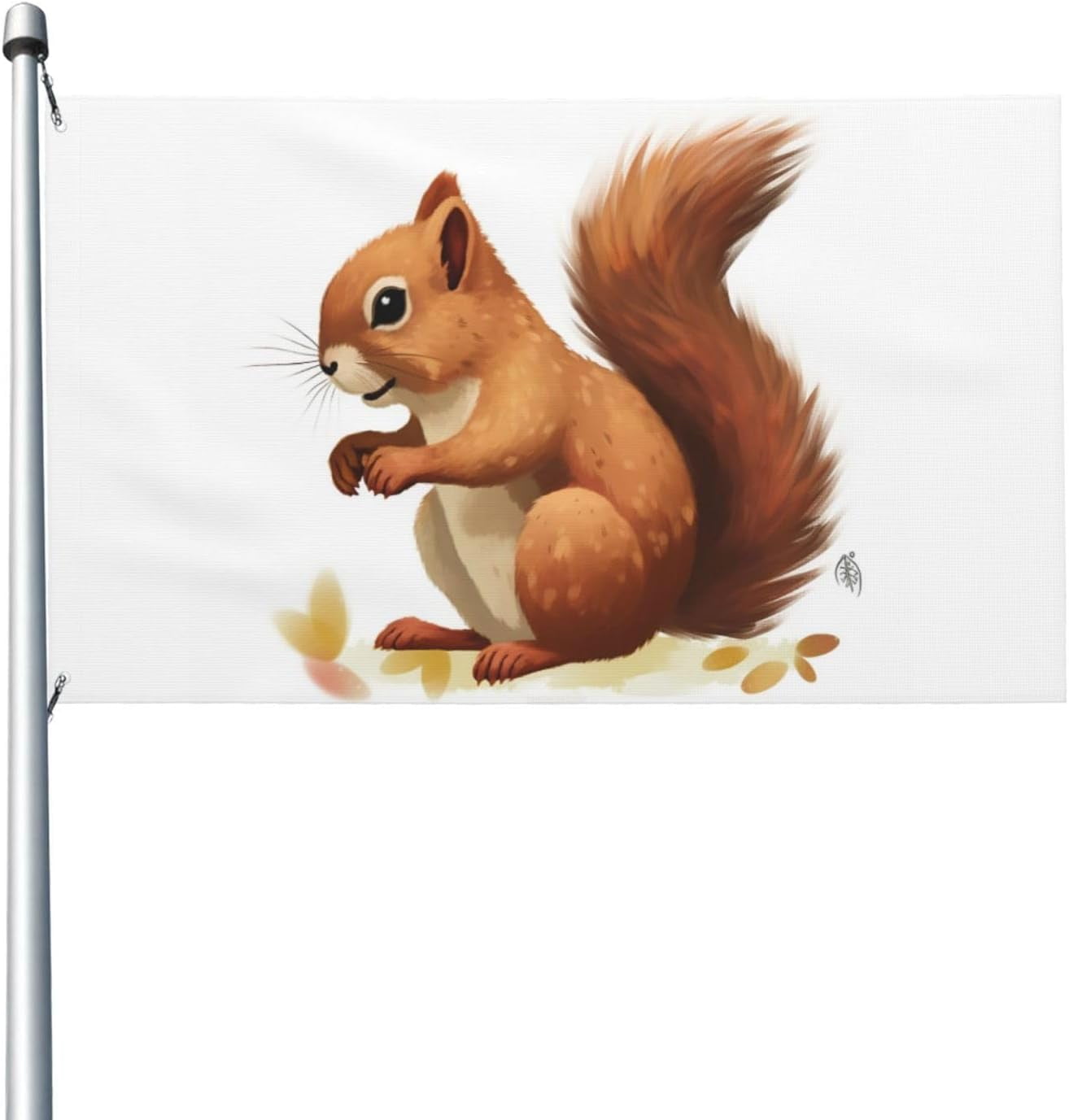 Lively Squirrel Flag 3x5 ft Flags for Outside Funny Banner Garden Flag ...