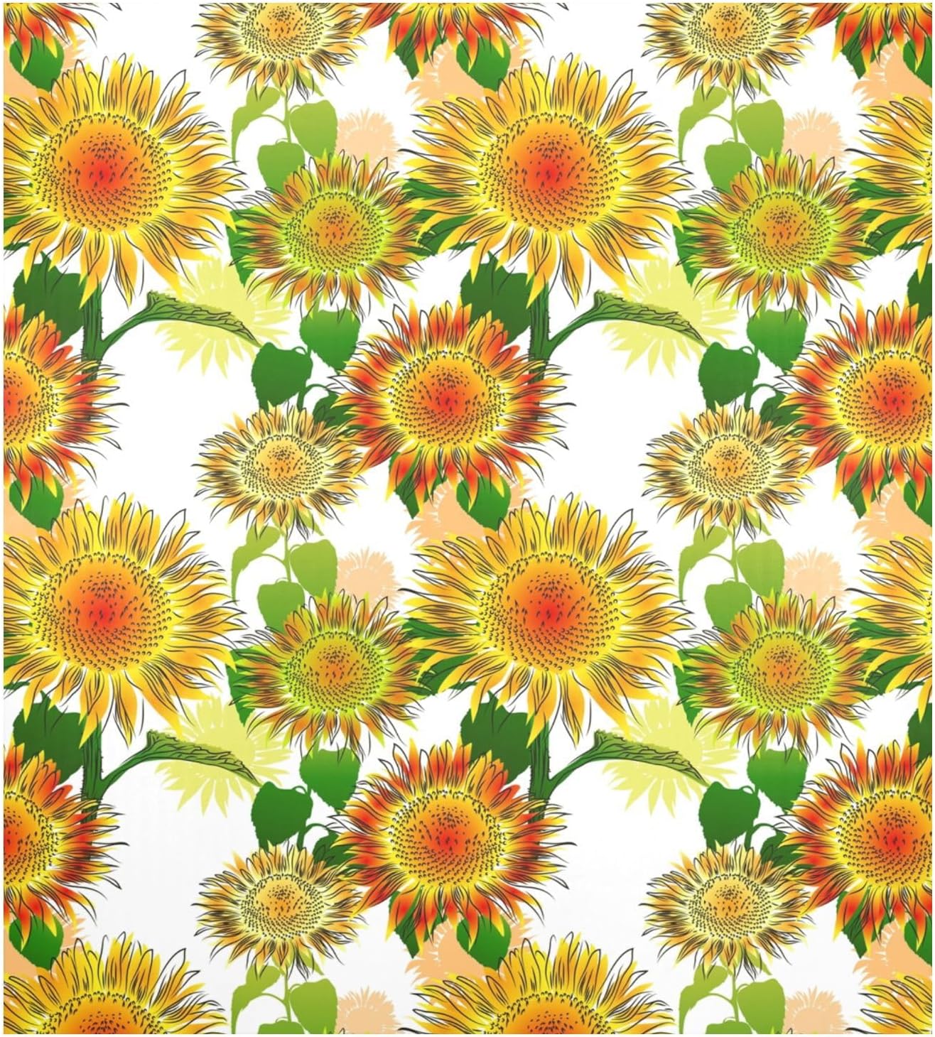 Lively Sunflower Floral Dishwasher Magnet Covers for The Front Magnetic ...