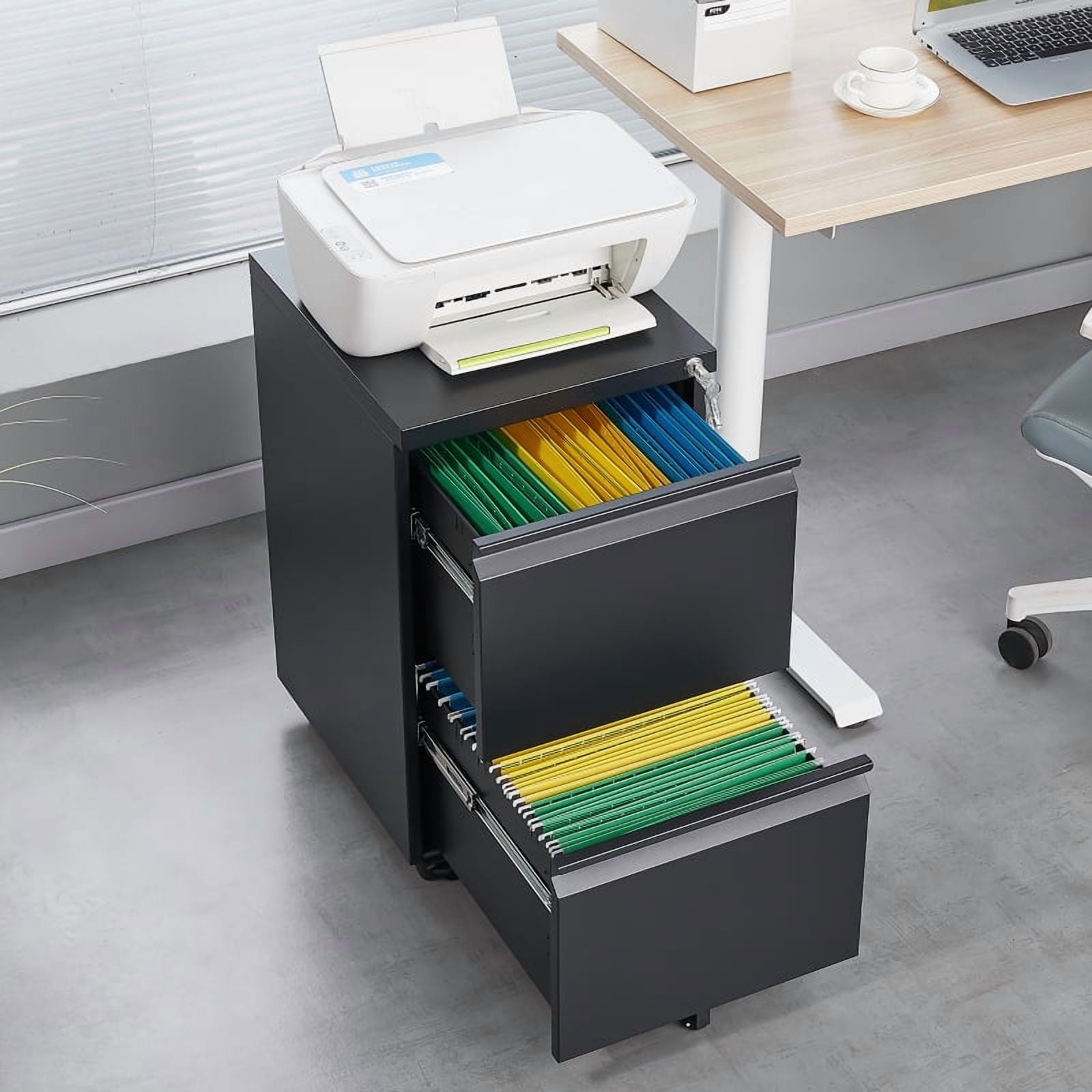 LivelyAant 3-Drawer Mobile File Cabinet – Under Desk Storage, Anti ...