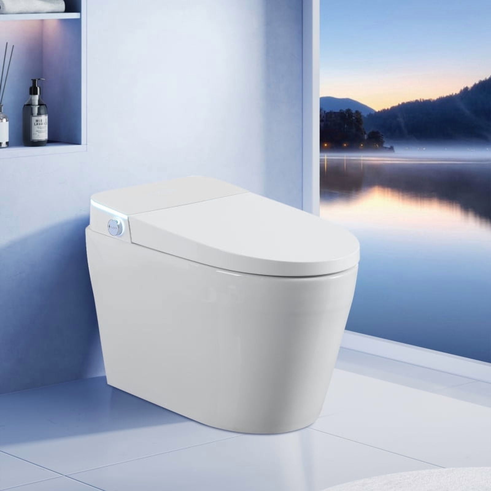 LivelyAant Tankless Smart Toilet with Built-In Bidet, One-Piece Design ...