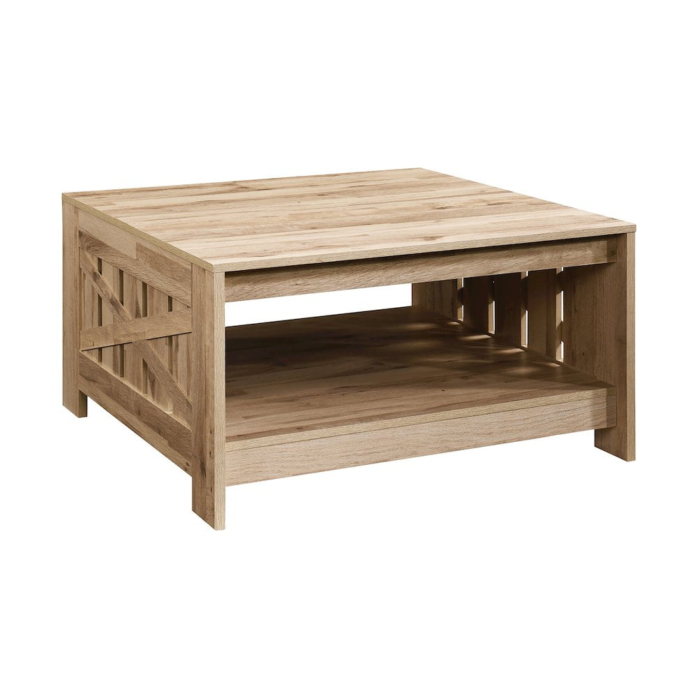 Livelylodge 31.5 in. Oak Square Wood Coffee Table - Walmart.com