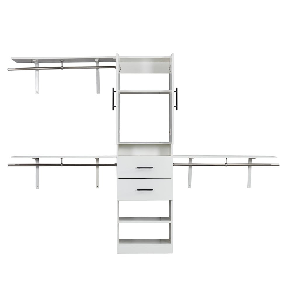 Livelylodge 8FT Closet System with Drawers, Wood Closet Organizer ...