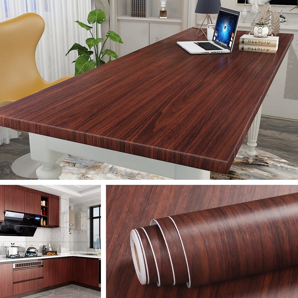 Livelynine 197 x 24 Inch Wide Wood Contact Paper Kitchen Cabinet Desk ...