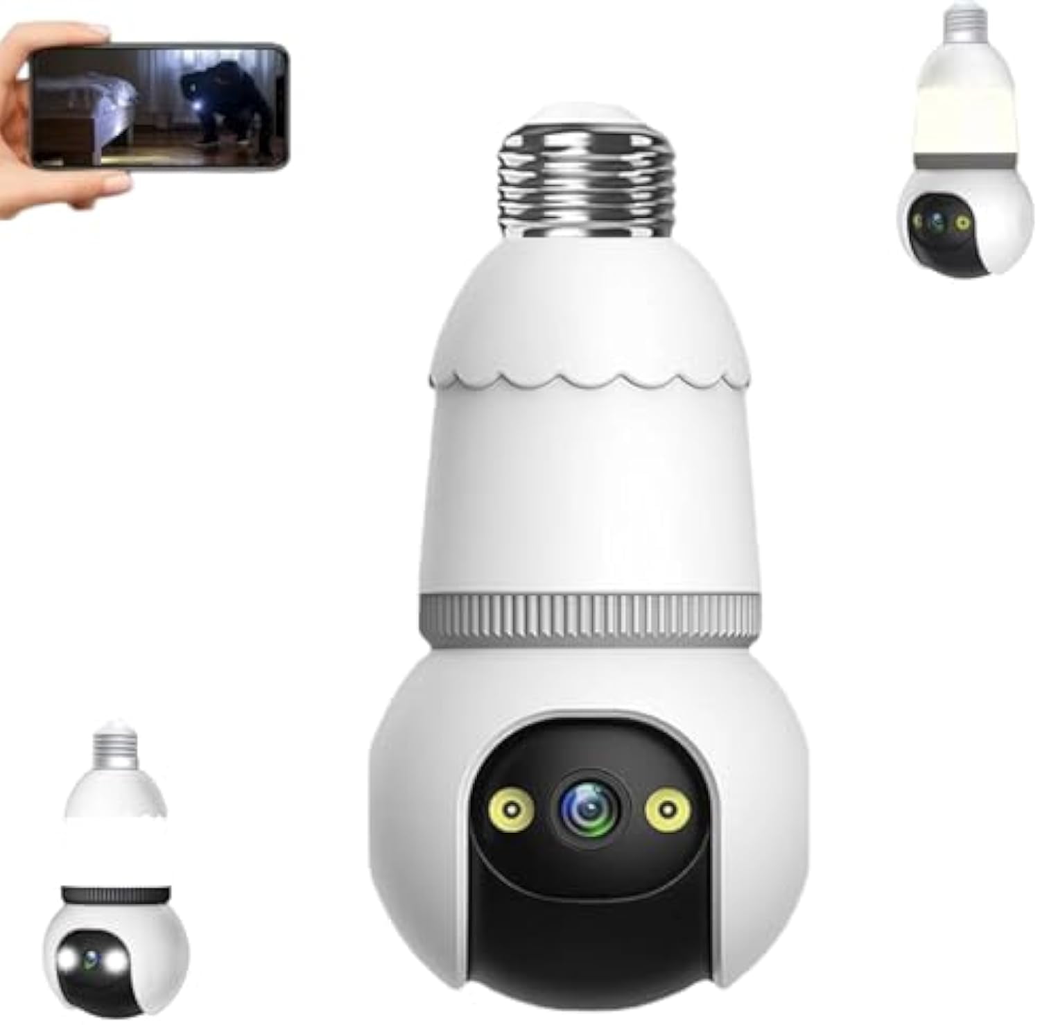 Livelyto 4mp Light Bulb Security Camera, Livelyto Bulb Camera, Smart ...