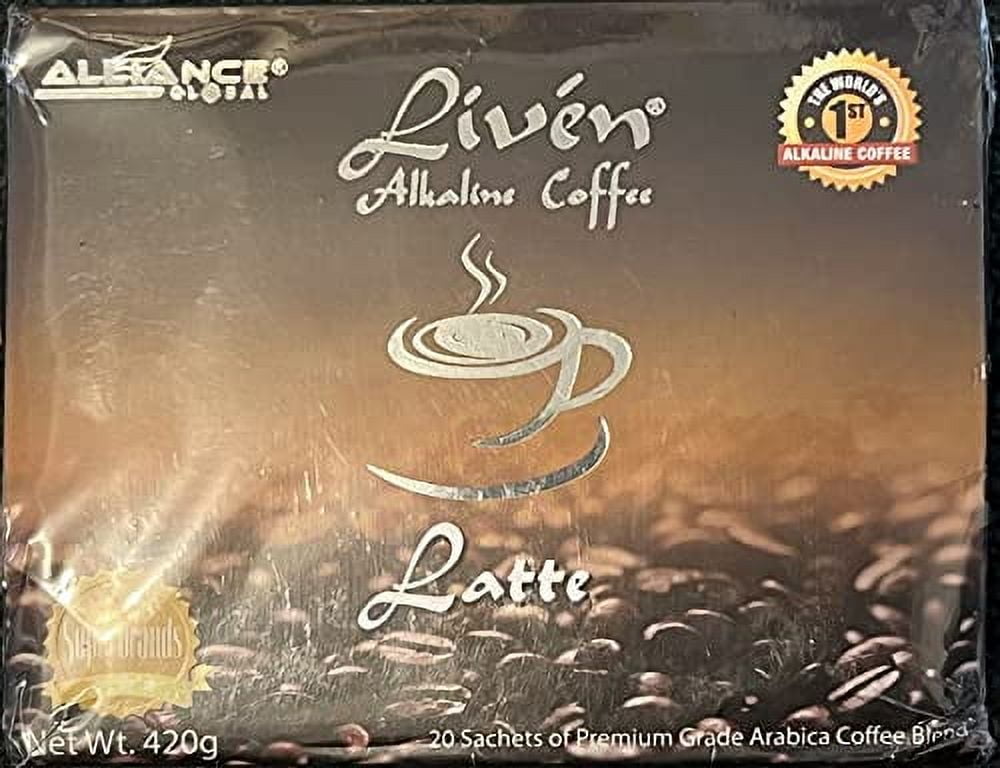 Liven Alkaline Coffee (LATTEE FLAVOR 20 SACHETS) - Walmart.com