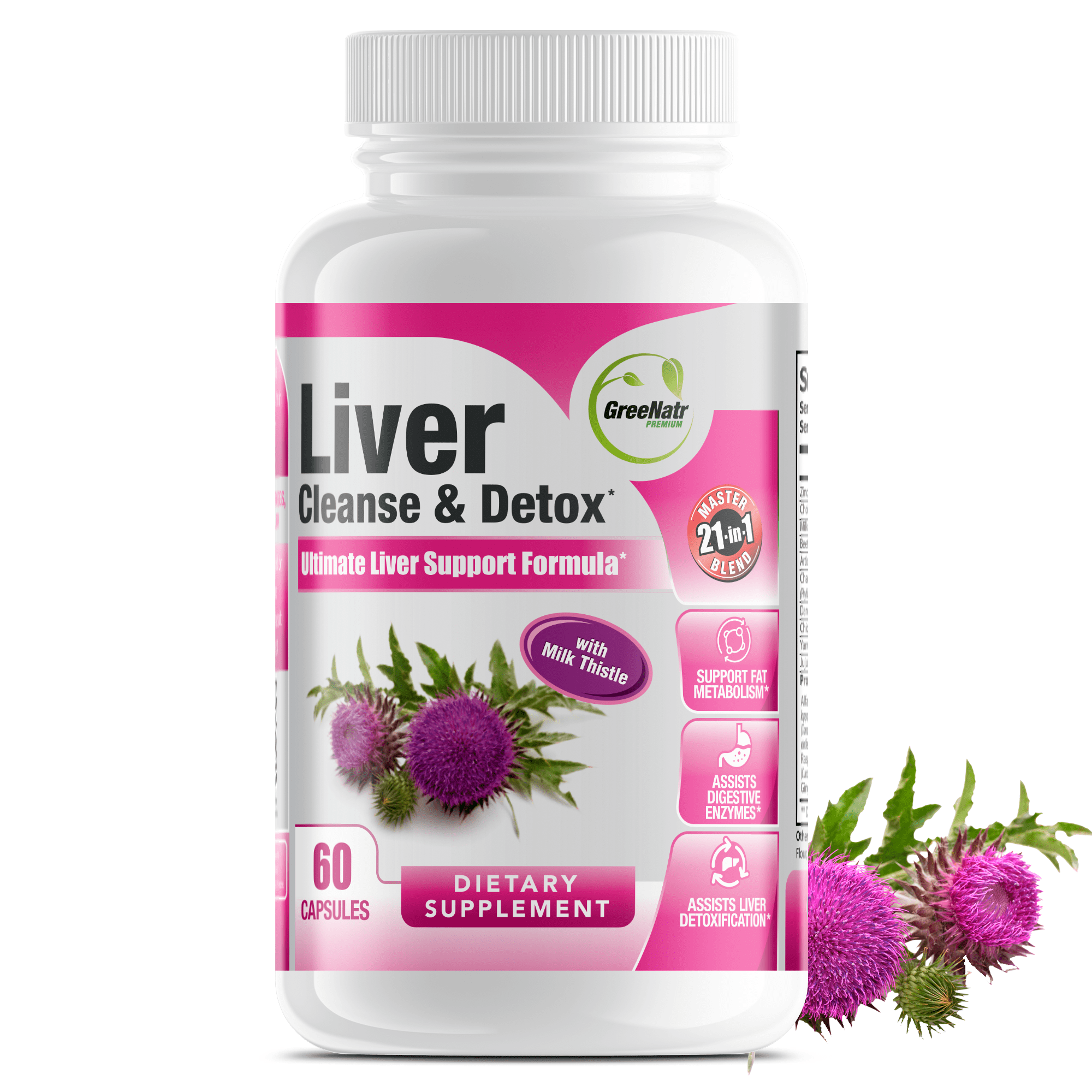 Liver Cleanse Detox & Repair Formula - Milk Thistle, Berberine, Ginger ...