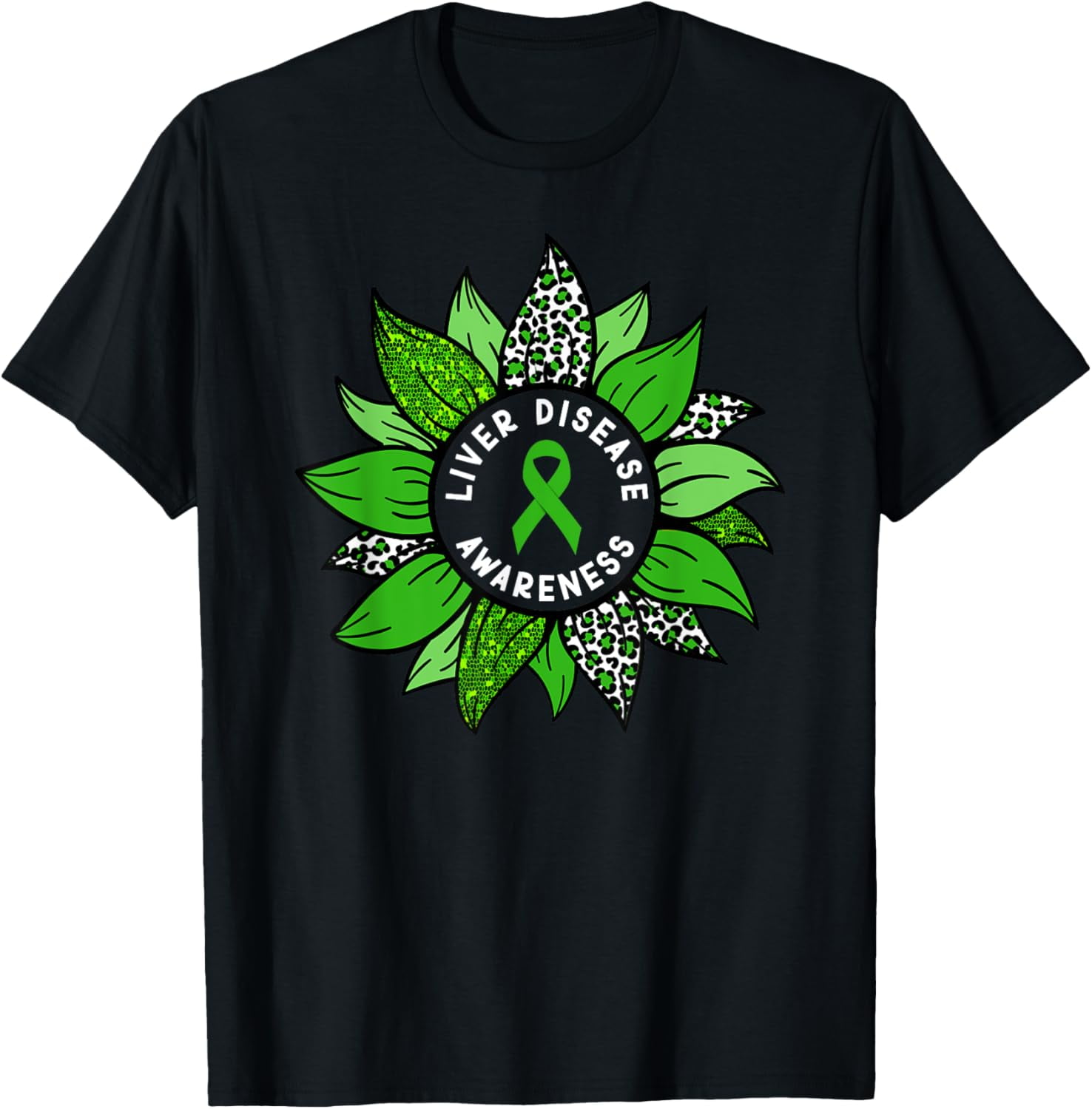 Liver Disease Awareness Month Flower Liver Disease Warrior T-Shirt ...
