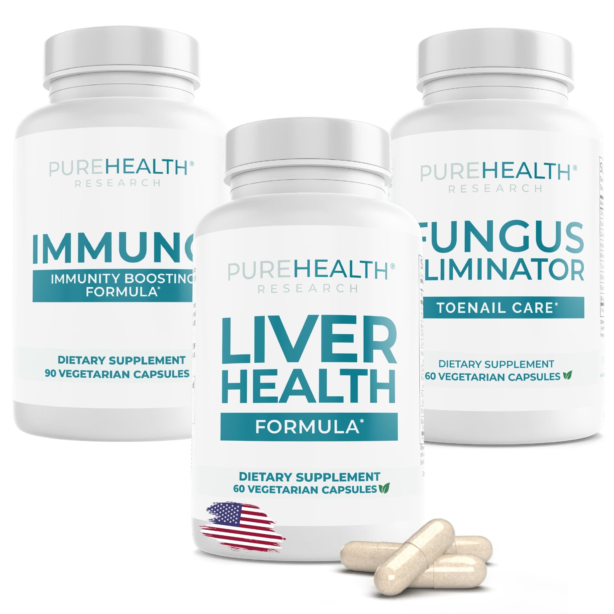 Liver Health, Immuno and Toenail Fungus Bundle by PureHealth Research ...
