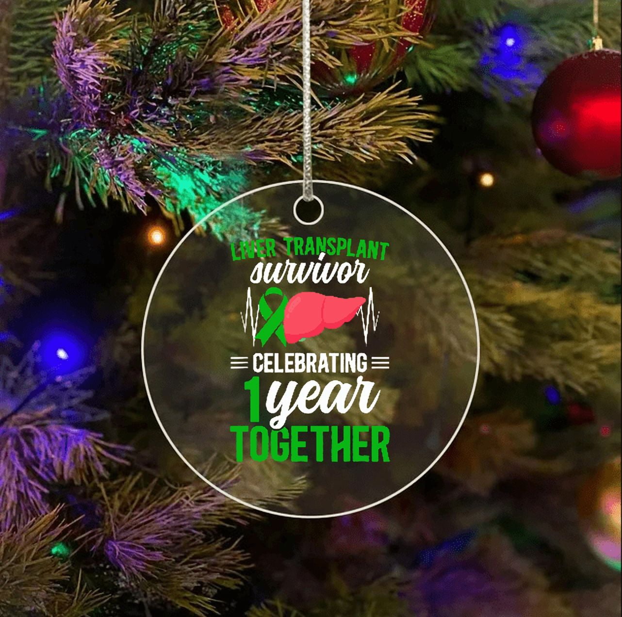 Liver Transplant Survivor 1St Anniversary Liver Recipient Ornament ...