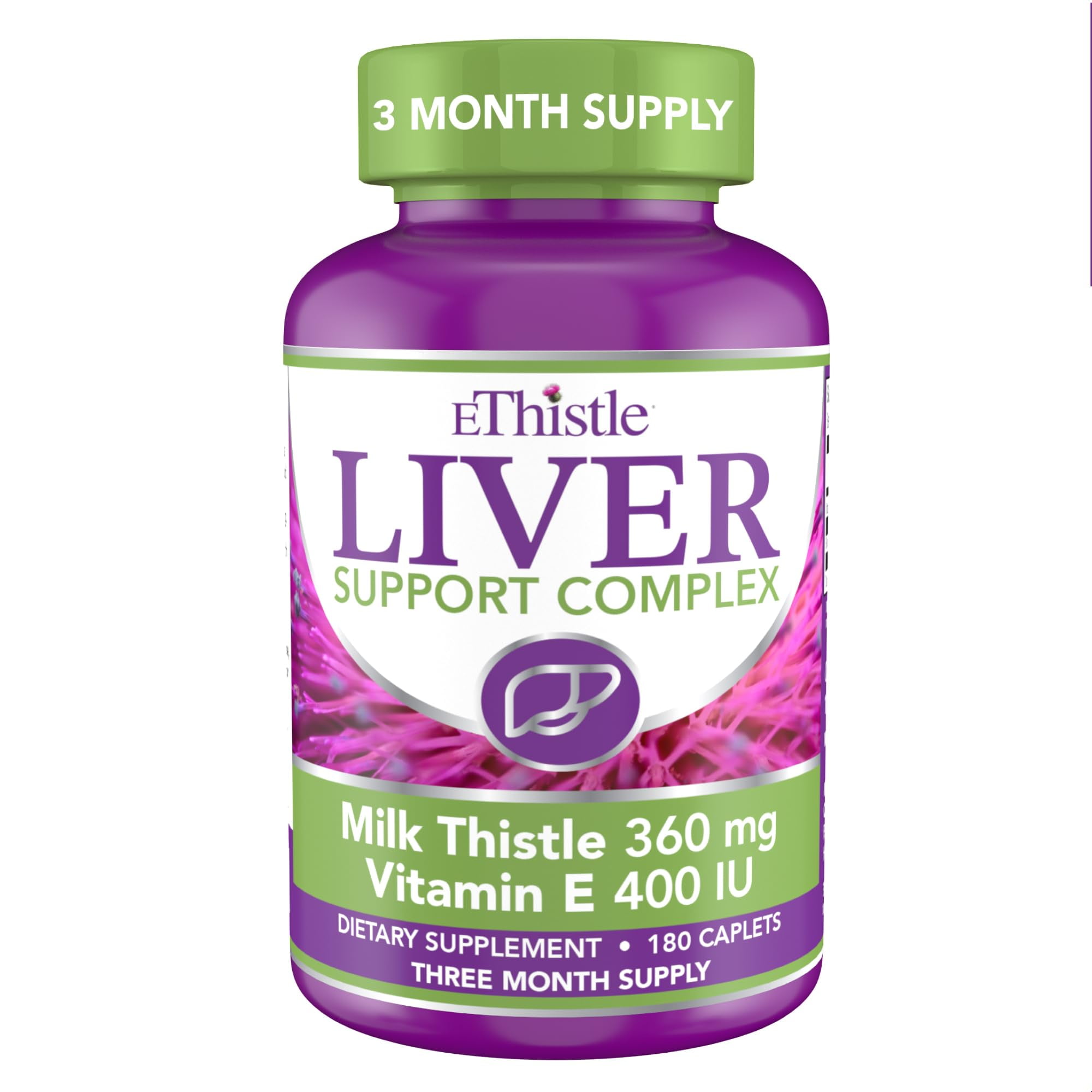 Liver Wellness Dietary Supplement, Milk Thistle & Vitamin E Liver ...