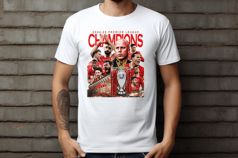 Liver.pool Cham.pions of England 2025 Tshirt , Liverpool Graphic Tees ...