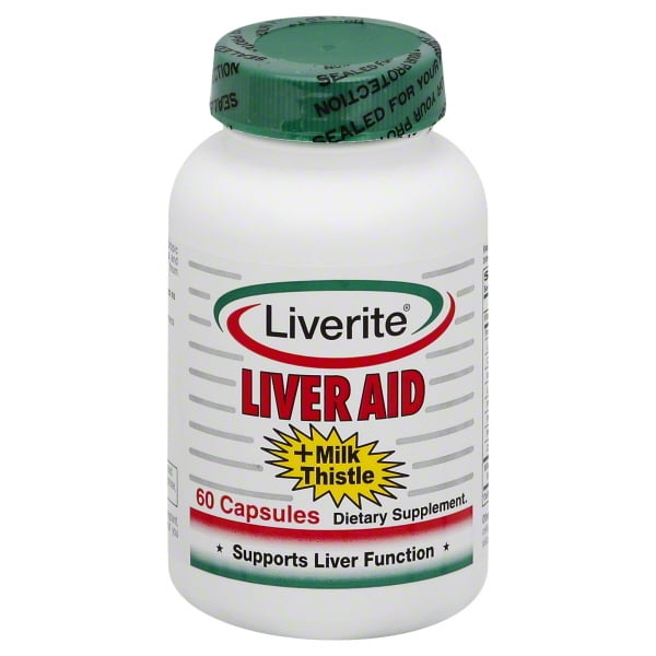 Liverite Liver Aid Supplement - 60 Capsules with Milk Thistle, Health ...