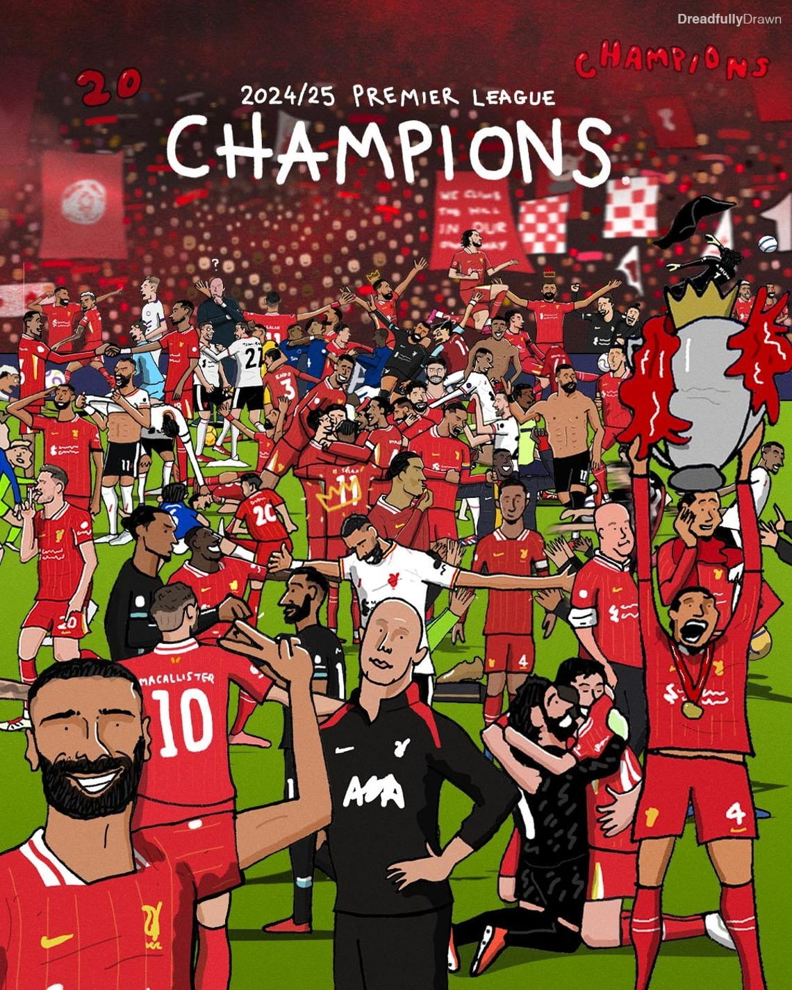 Liverpool 24/25 Premier League Champions Poster & Canvas - Walmart.com