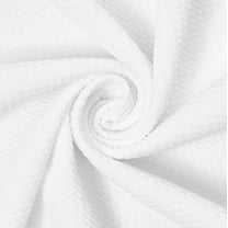 Stretch Twill French Terry - Off White Polyester Spandex 62" Fabric By ...