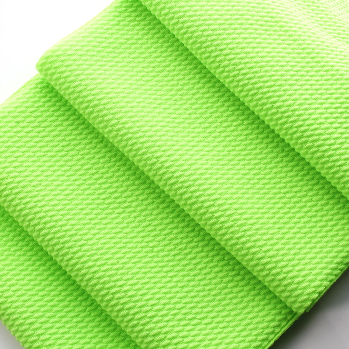 Liverpool Bullet Fabric Textured Knit Jersey 4 Way Stretch - Neon Green ...