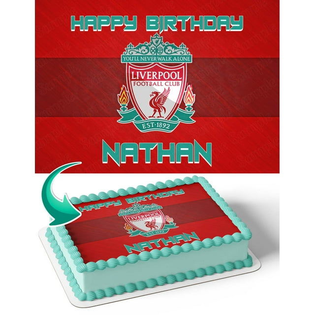 Liverpool FC R Edible Image Cake Topper Personalized Birthday Sheet ...