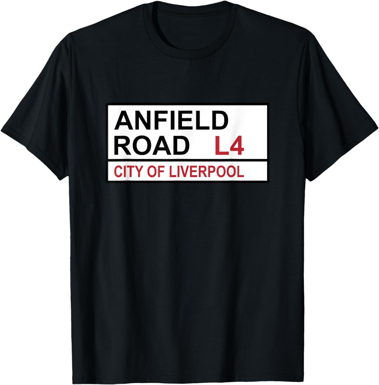 Liverpool Football Team Anfield Road Street, Sign T-Shirt mens t hirt ...