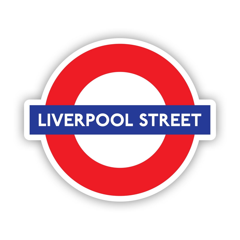Liverpool Street Tube Sign Roundel Sticker Decal - Self Adhesive Vinyl ...