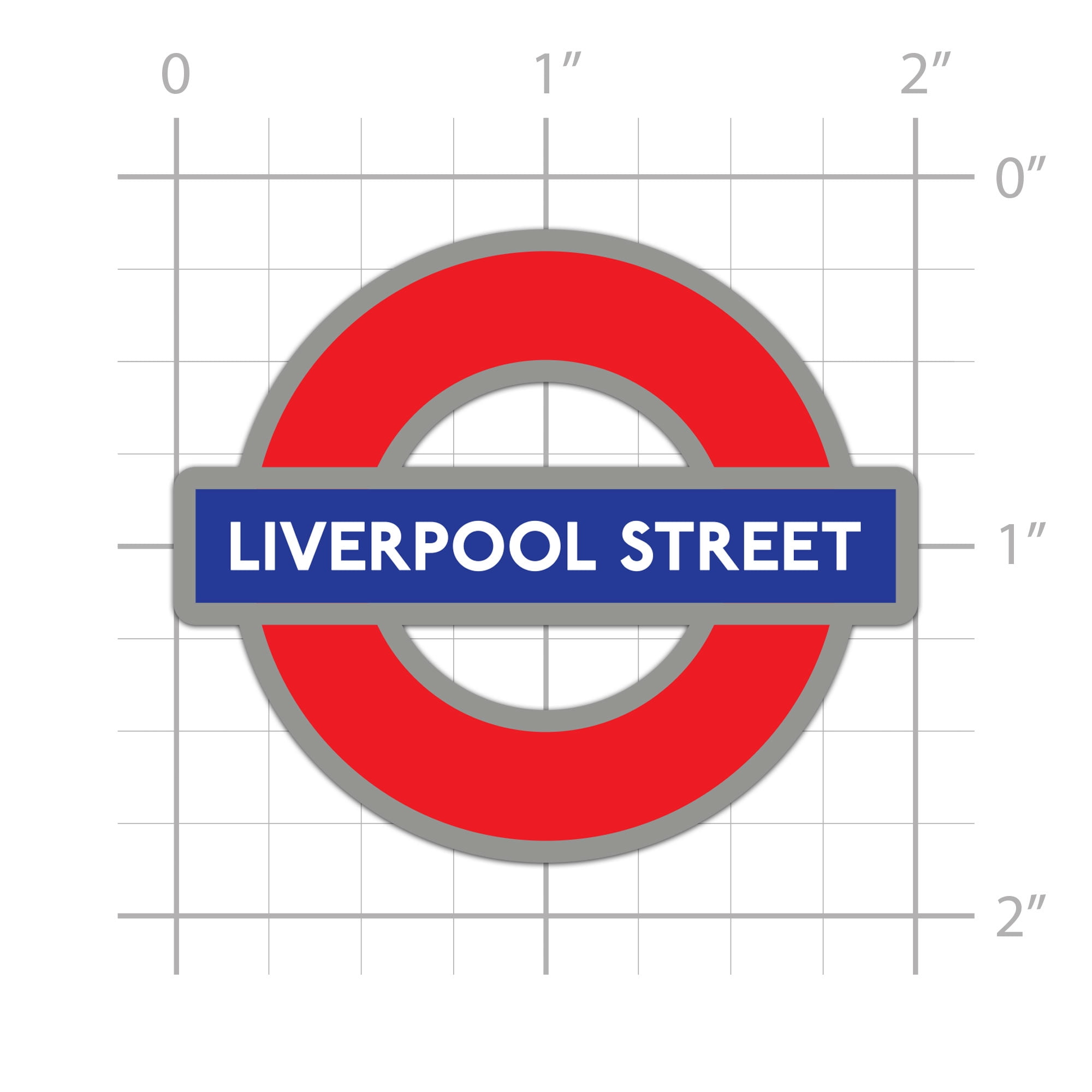 Liverpool Street Tube Sign Roundel Sticker for water bottle phone ...