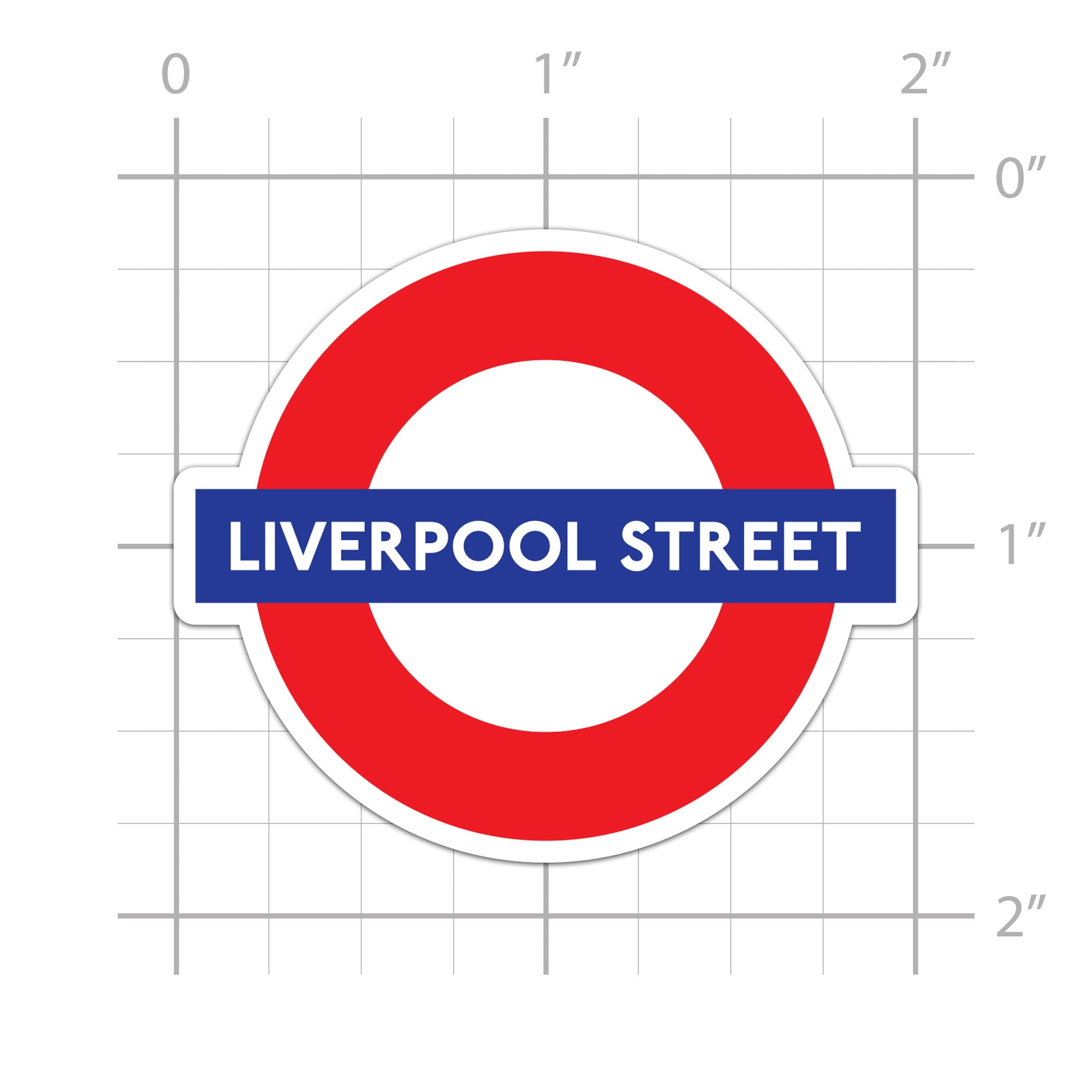 Liverpool Street Tube Sign Roundel Sticker for water bottle phone ...
