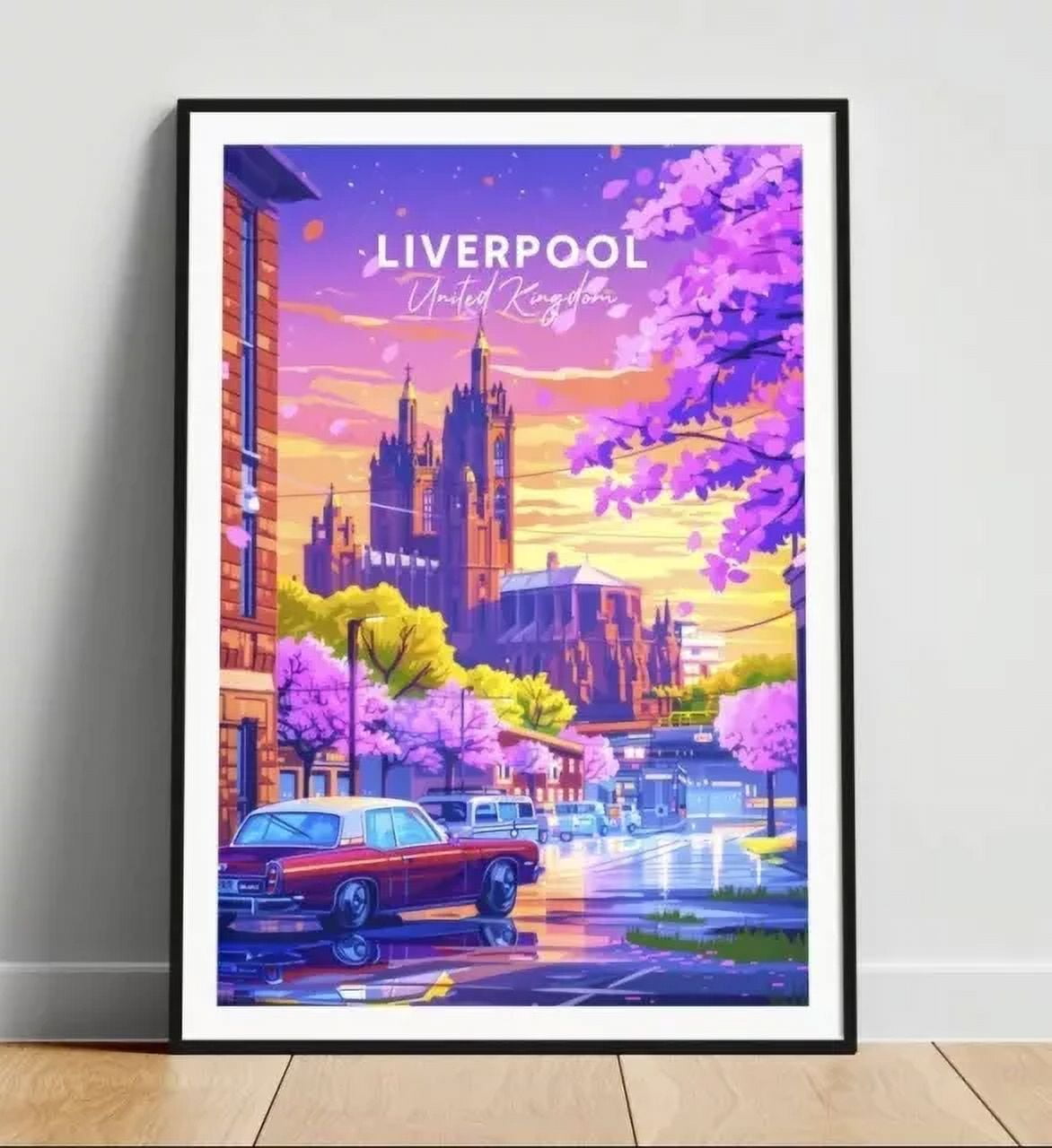 Liverpool Travel Print - United Kingdom Travel Poster, Liverpool Poster ...