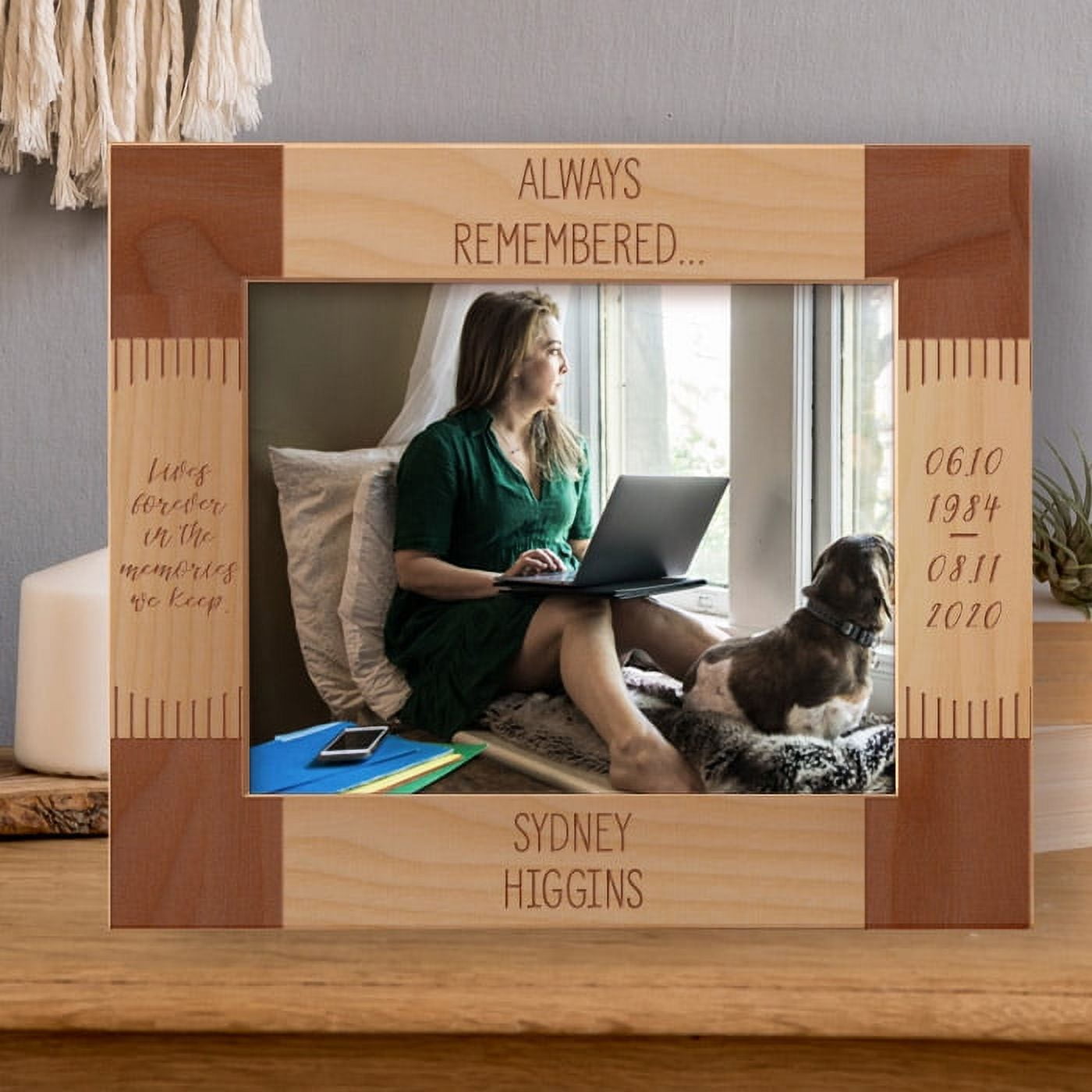 Lives Forever In The Memories We Keep Personalized Wooden Frame-10" x 8 ...