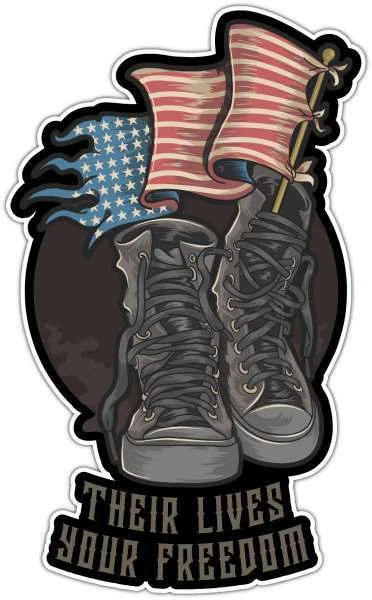 Their Lives Your Freedom Army Military Car Stickerphone Decal Water ...
