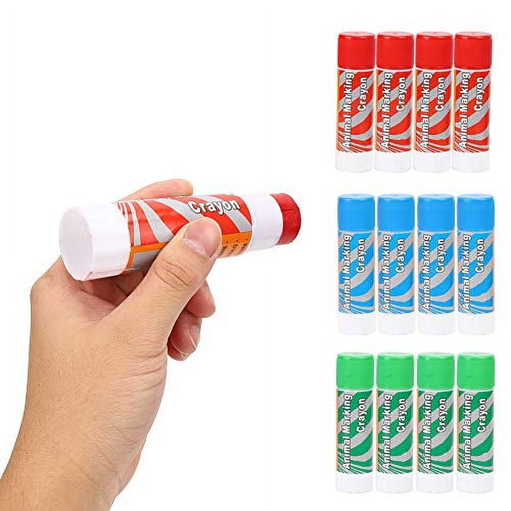 Livestock Crayon, 12Pcs Large Livestock Marking Crayons, Red Green Blue ...