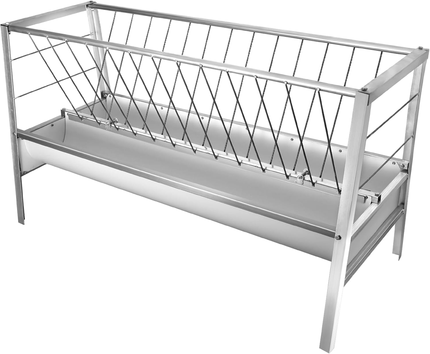 Livestock Feeder 80 Gallon, 5-Feet Long Pasture Hay Feeder with Deeper ...