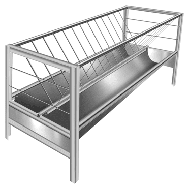 KOJEM 2-in-1 Grain & Hay Livestock Feeder,Large Capacity,with Deeper Feeding Pan,for Goats ...