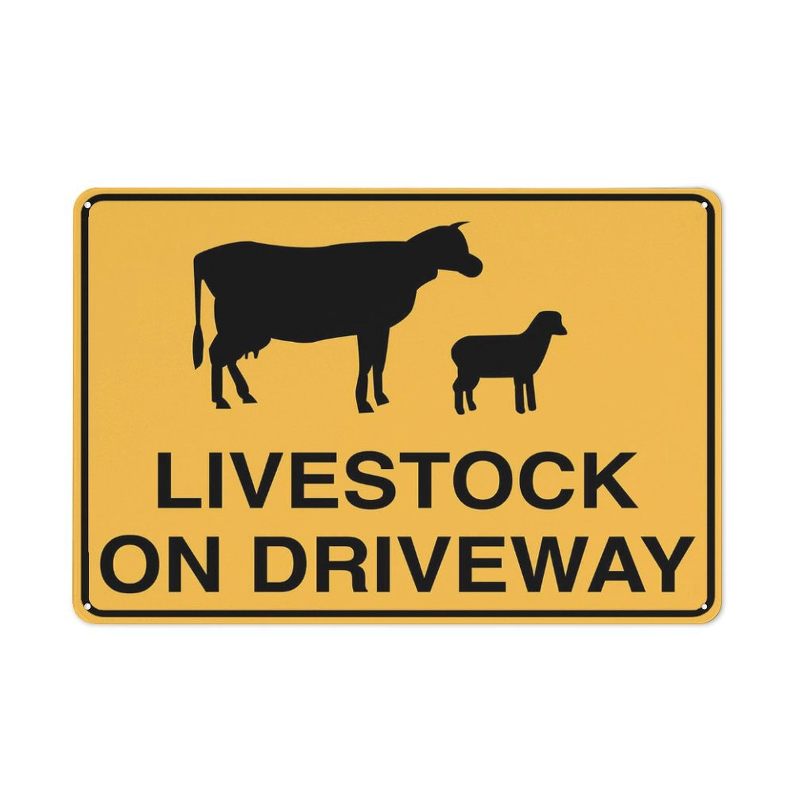 Livestock On Driveway Sign 8"X12" Rust Free Aluminum Signs Outdoor ...