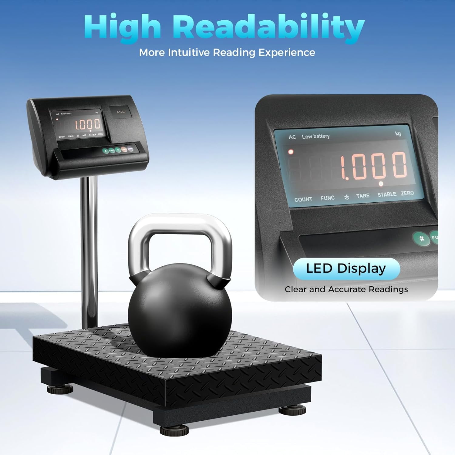 Livestock Scale Kit, 2T/4409lbs High Precision Indicator Load Cell ...