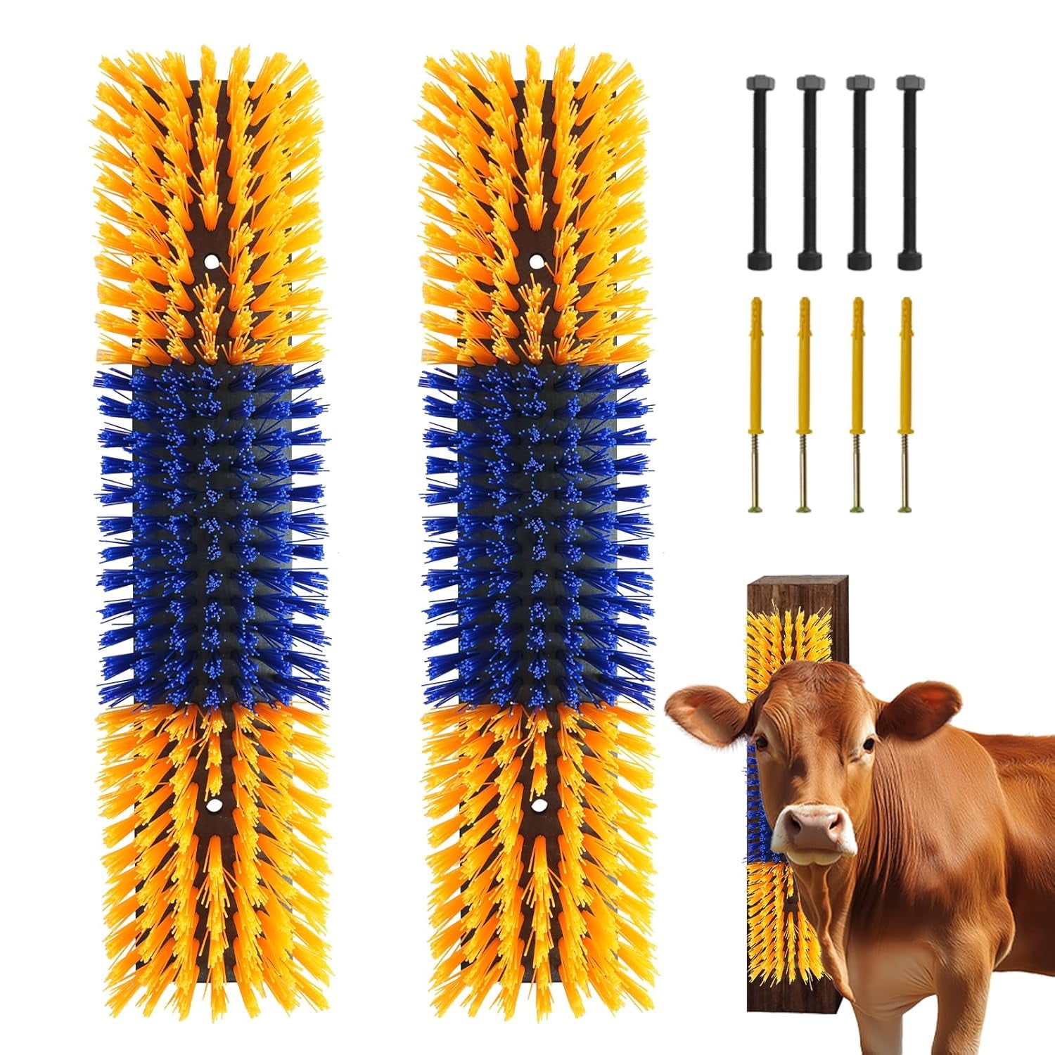 Livestock Scratch Brush With 4 Screws，Animal Back Scratching Brush for ...