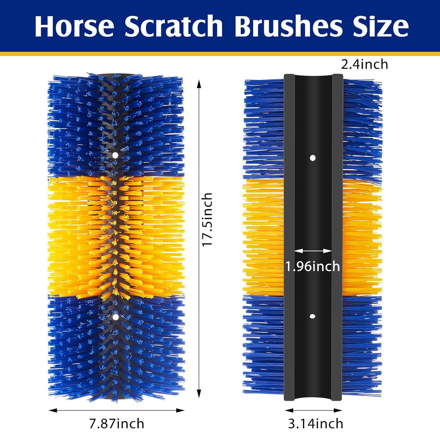 Livestock Scratch Brush with 2 Screws, Multi-Purpose Grooming Brushes ...