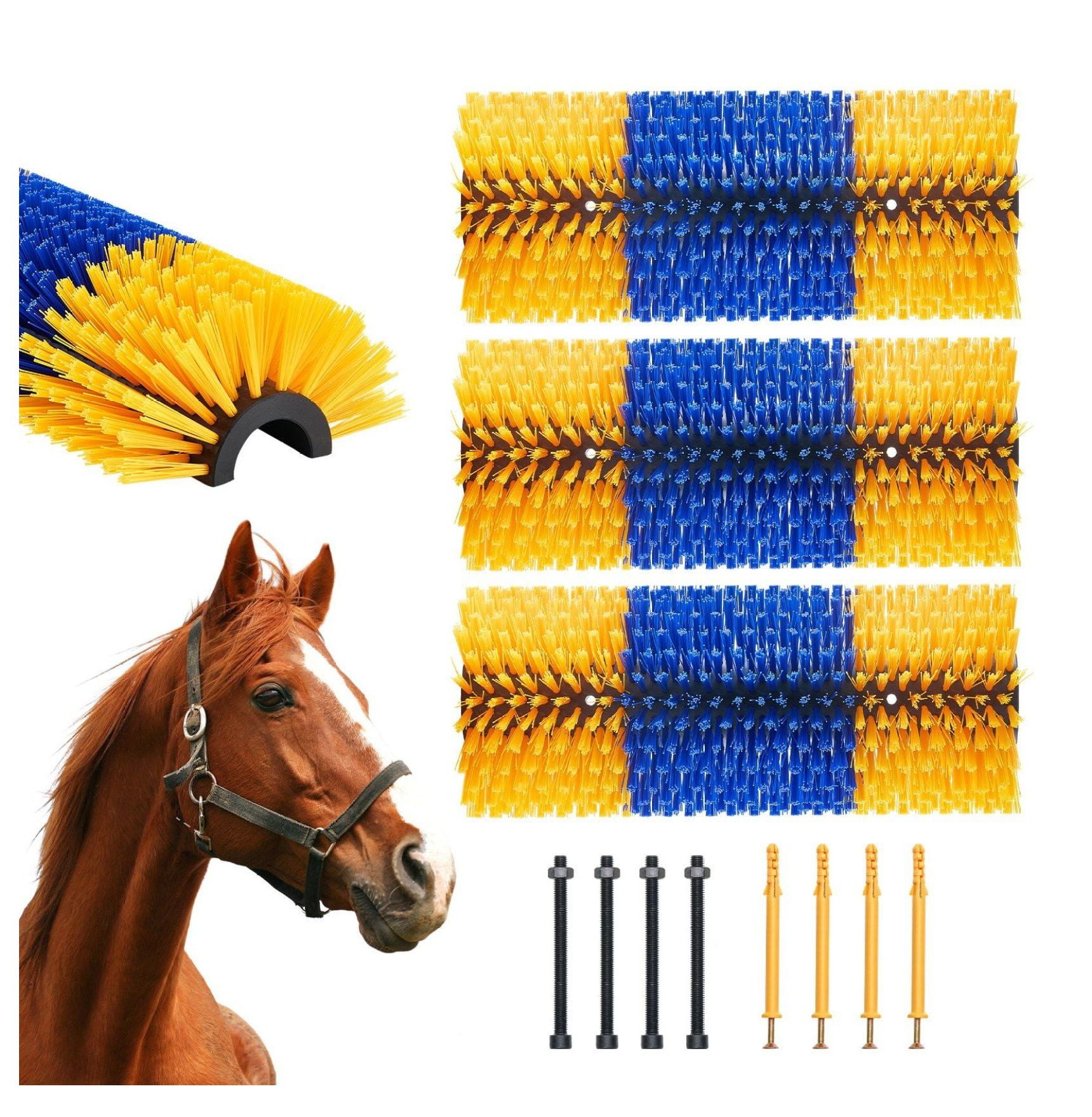 Livestock Scratching Brush 3 Pcs - Horse Scratcher for Itch Relief ...