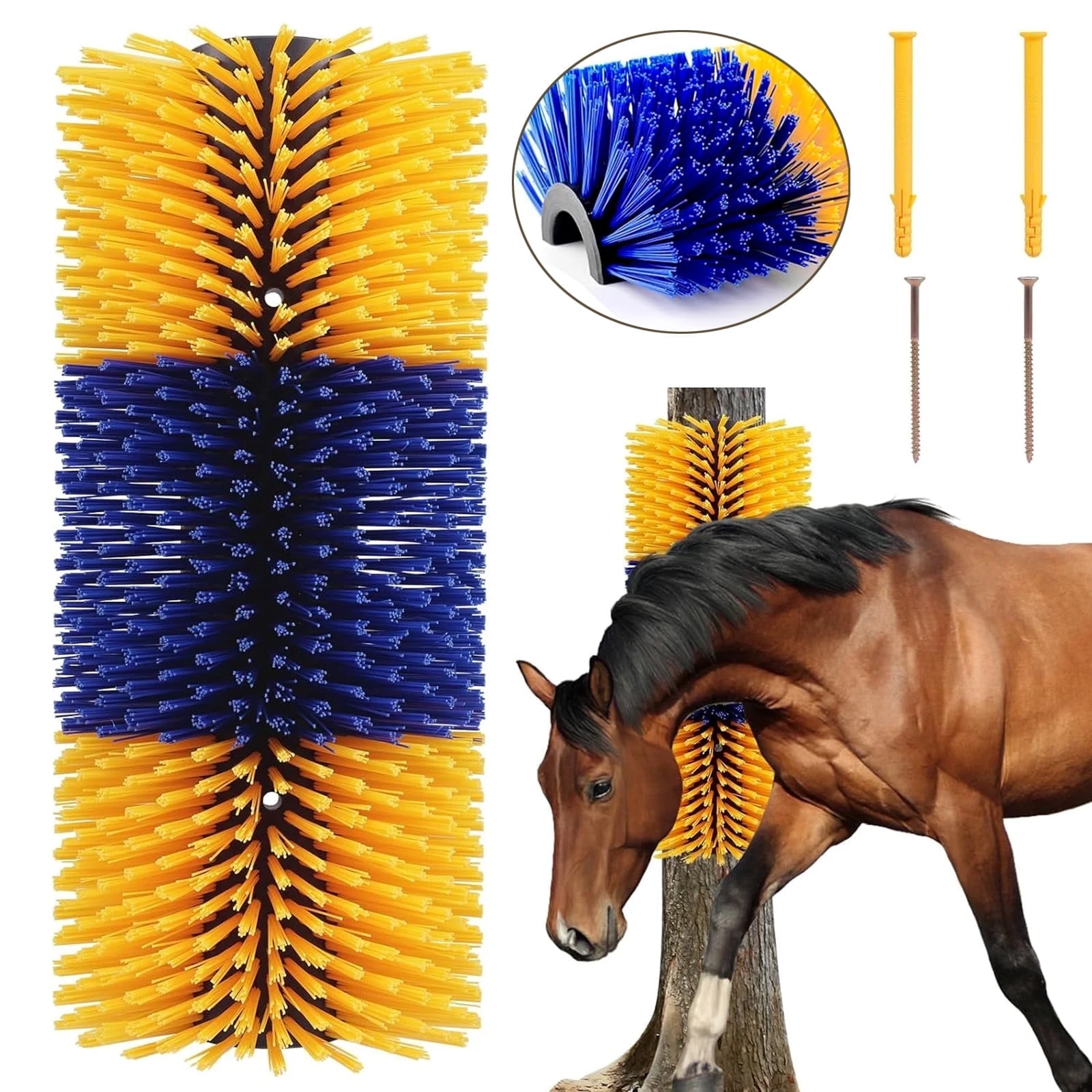 Livestock Scratching Brush Cow Scratcher Brush Horse Brushes Full ...