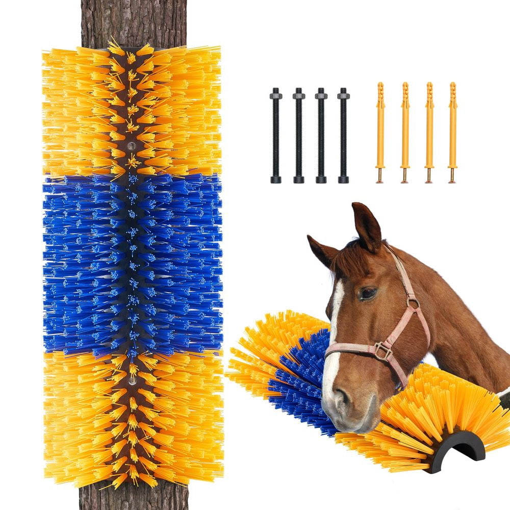 Livestock Scratching Brush, Horse Brush with 2 Screws, 20 x 7.5 in Cow ...