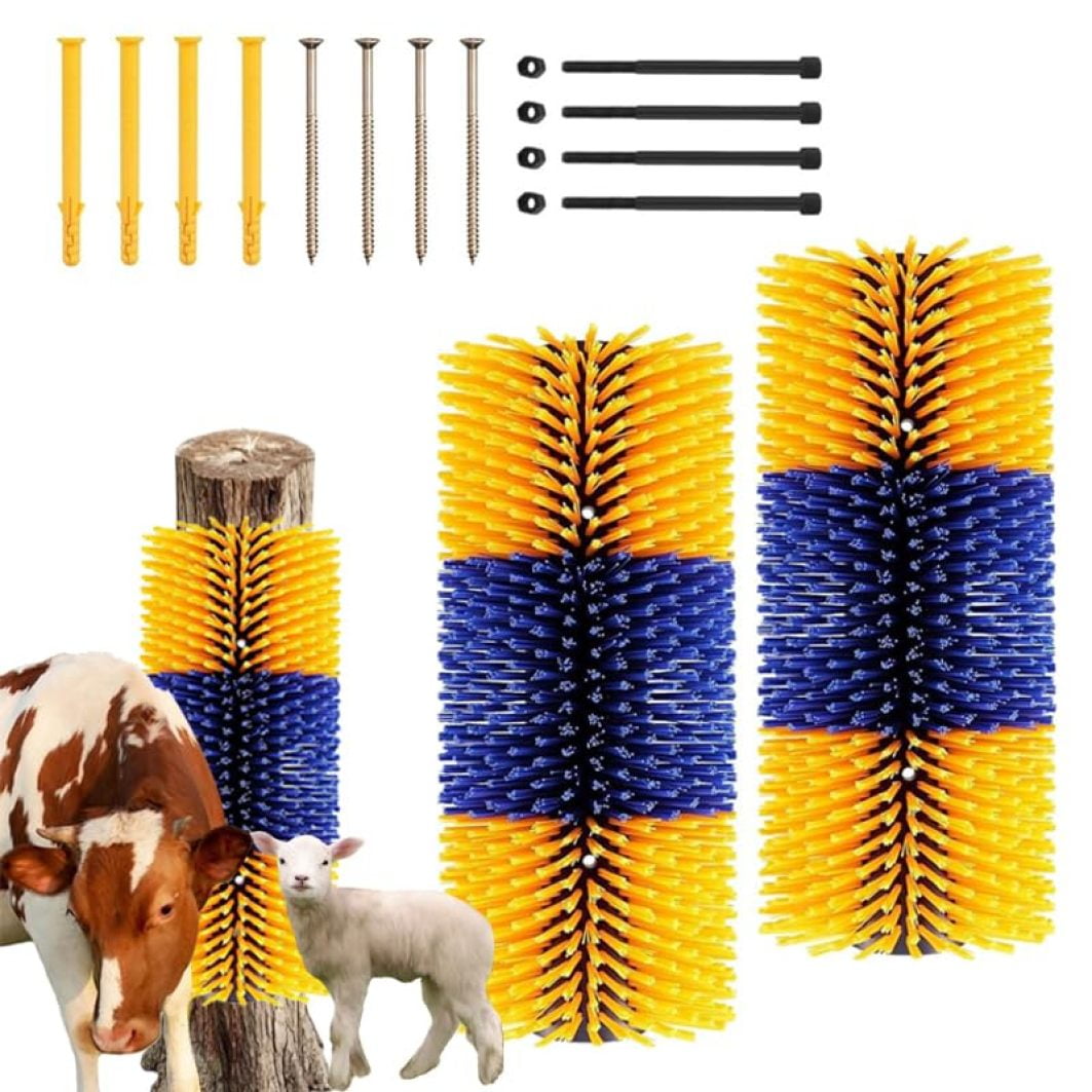 Livestock Scratching Brush, Livestock Scratch Brushes with 8 Mounting ...