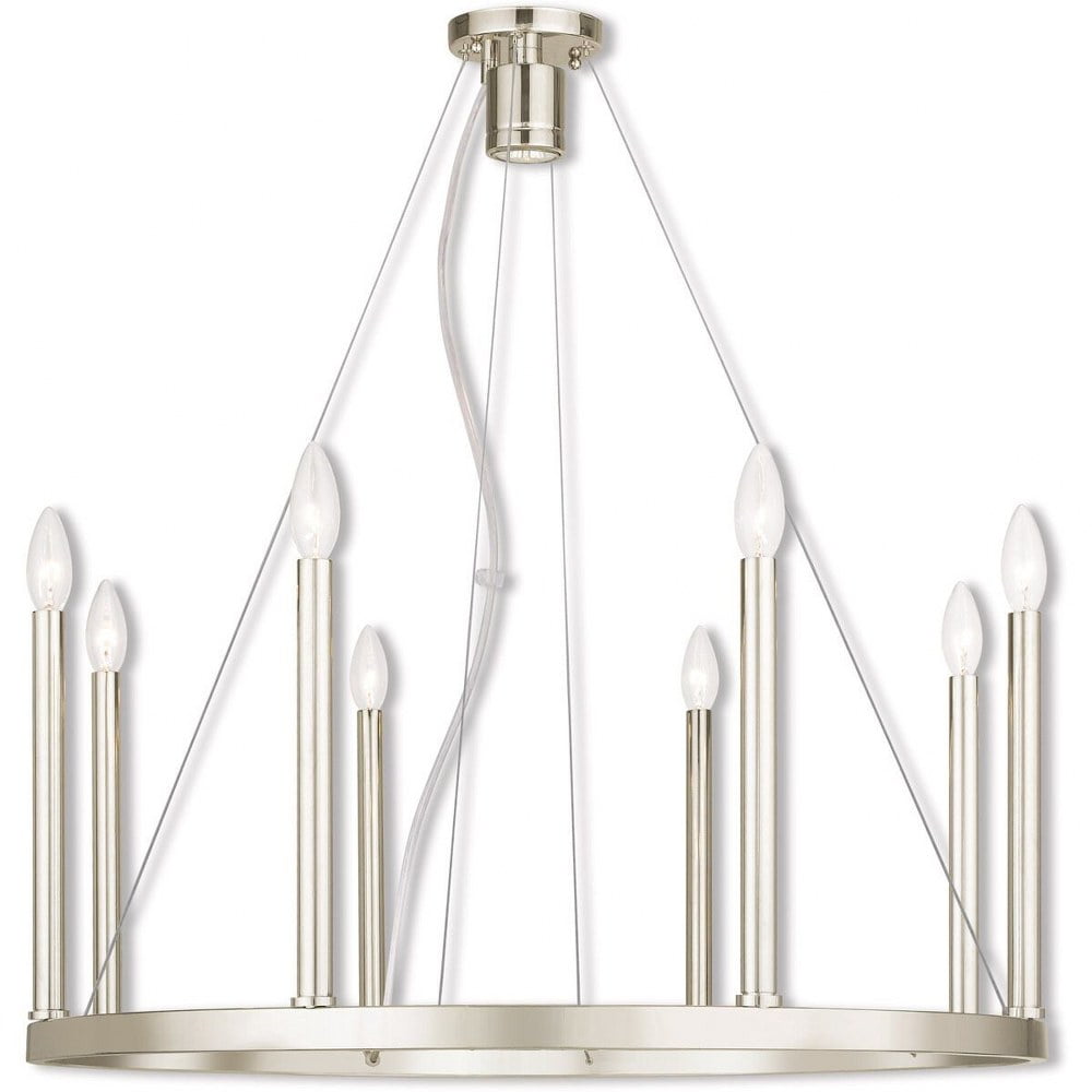 40247-07-Livex Lighting-Alpine - Nine Light Chandelier in Modern Style ...