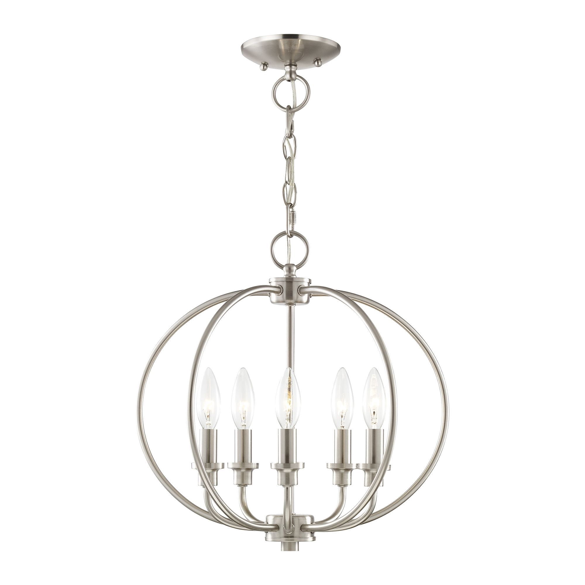 Livex Lighting Milania Convertible Ceiling Mount in Brushed Nickel ...