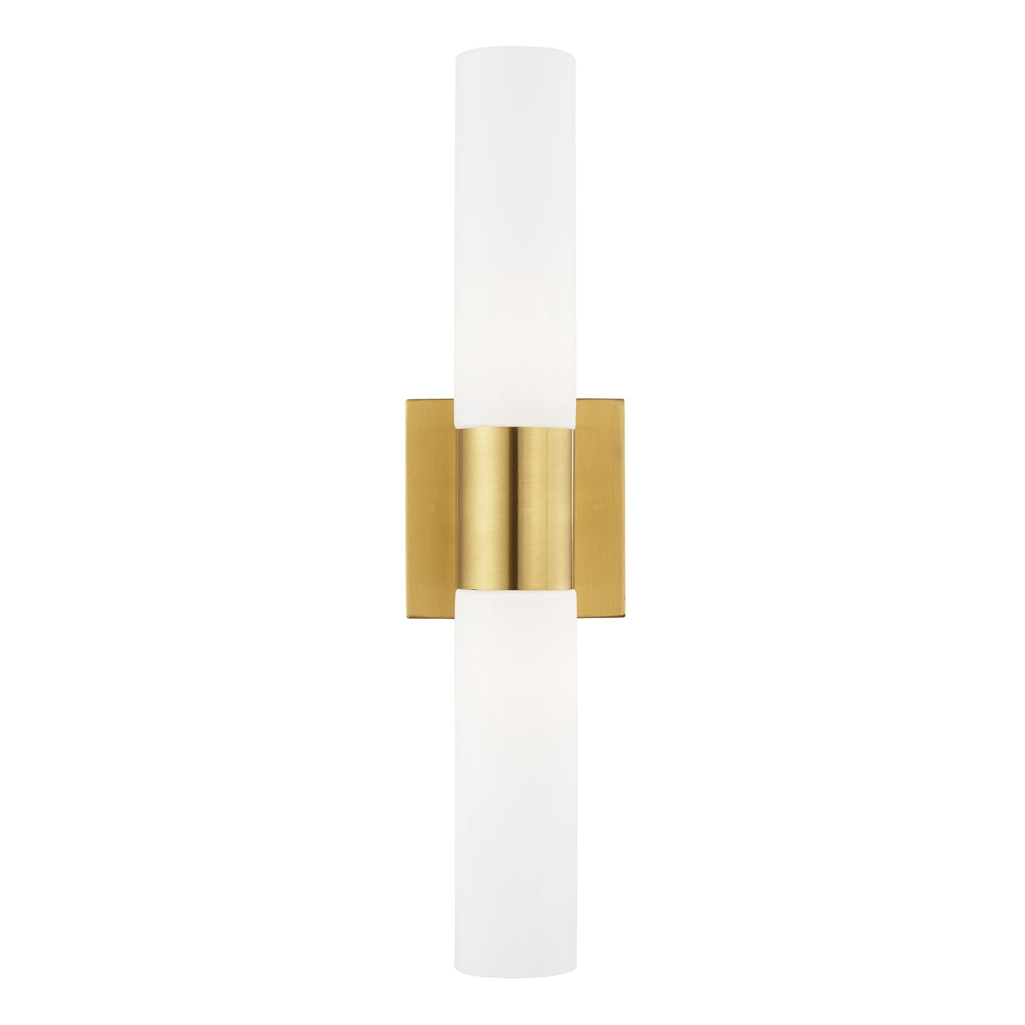 Livex Lighting Aero 2-Light Twist Lock Metal Vanity Lighting in Satin ...