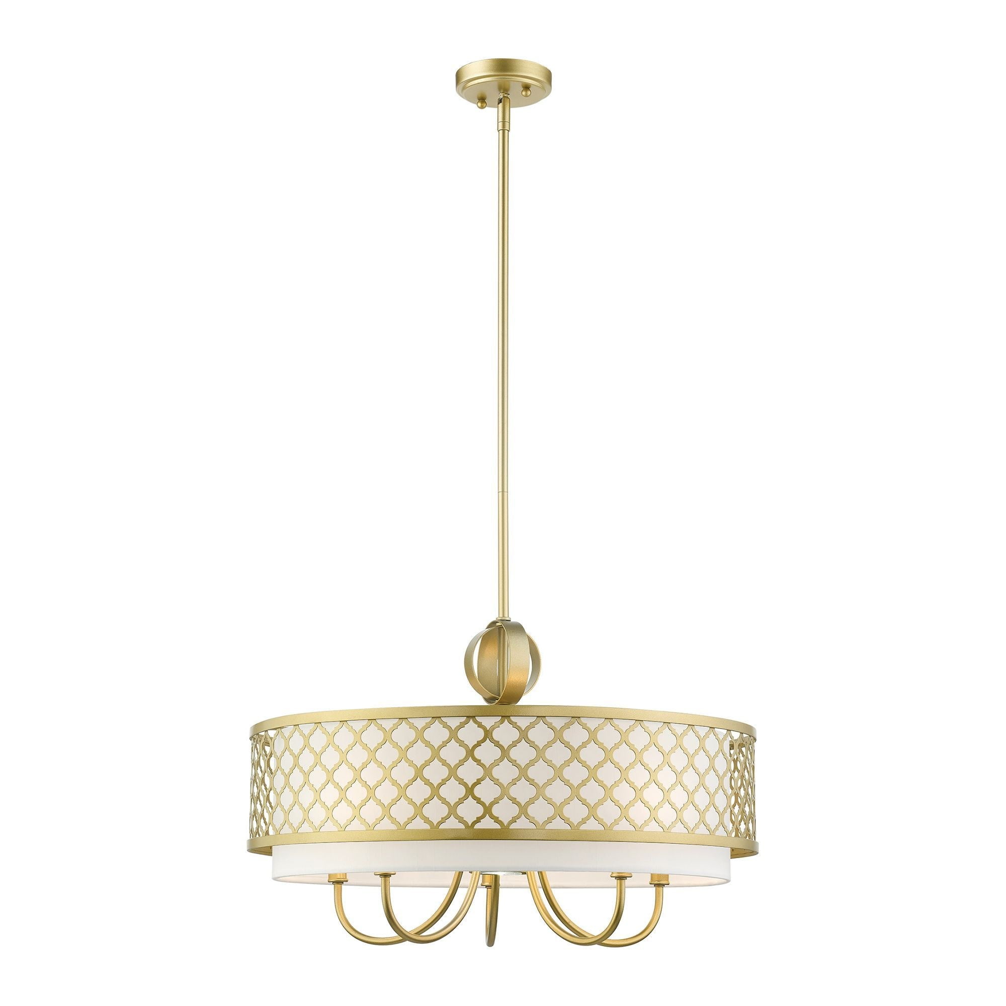 Livex Lighting Arabesque 6 Light Pendant Light in Soft Gold - Walmart ...