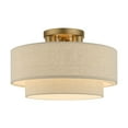Livex Lighting - Bellingham - 3 Light Large Semi-Flush Mount In Mid ...
